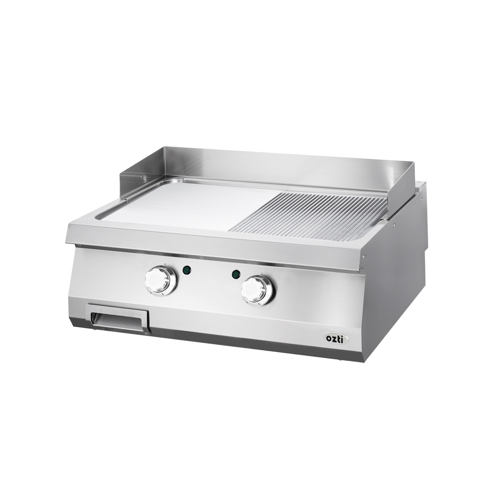 Plancha lisa y ranurada cromo duro eléctrica, Mod. FI5 6747