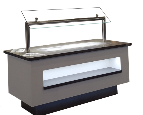 BUFFET CENTRAL PLACA FRIA DE 2100X900X900 MM DE EXPOSICIÓN